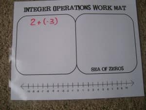 Integer Operations Work Mat with Sea of Zeros | Math = Love