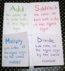 Solving One Step Equations Foldable | Math = Love