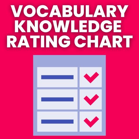 Vocabulary Knowledge Rating Chart | Math = Love