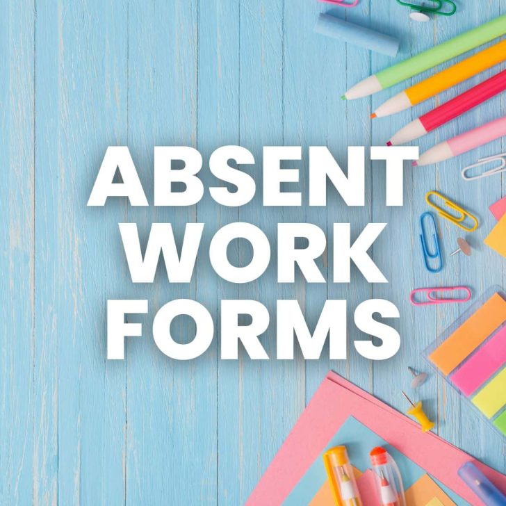 Classroom Forms for Organizing Absent Work | Math = Love