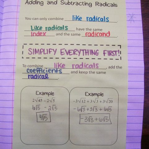 Adding and Subtracting Radicals | Math = Love