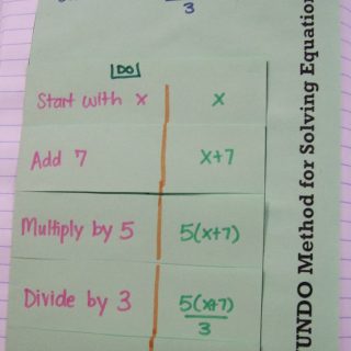 DO UNDO Method for Solving Equations Foldable | Math = Love
