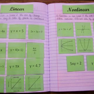 Linear vs Nonlinear Card Sort Activity from TPT | Math = Love