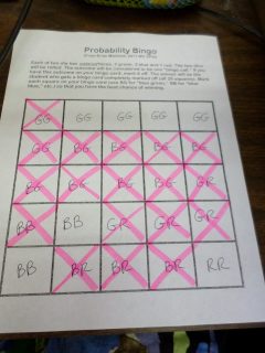 Probability Bingo Game | Math = Love
