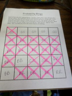 Probability Bingo Game | Math = Love
