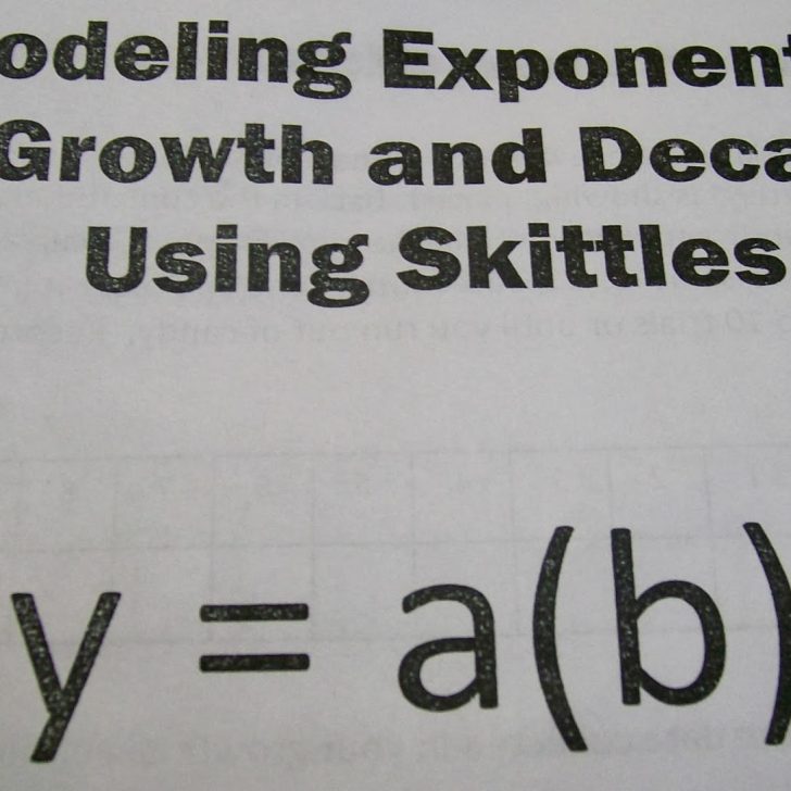 Modeling Exponential Growth and Decay Activity with Skittles | Math = Love