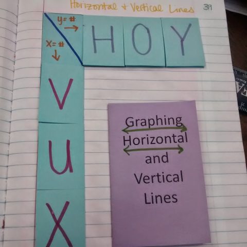 HOY VUX Foldable for Graphing Horizontal and Vertical Lines | Math = Love