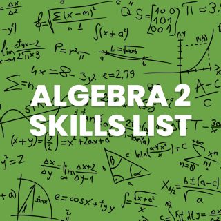 Algebra 2 Skills Checklist for Standards Based Grading | Math = Love