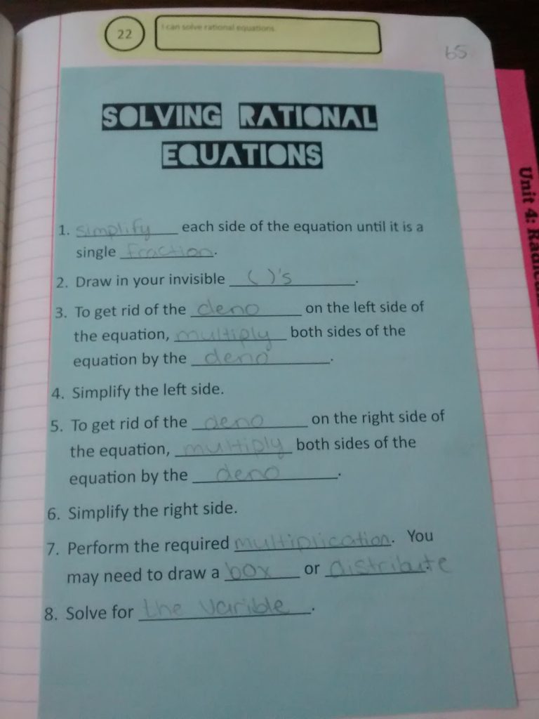 Finding Common Denominators of Rational Expressions Activity | Math = Love