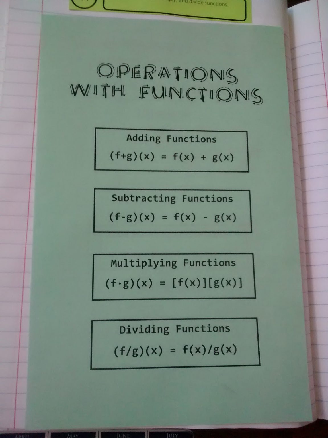 Operations with Functions Dice Practice Activity | Math = Love