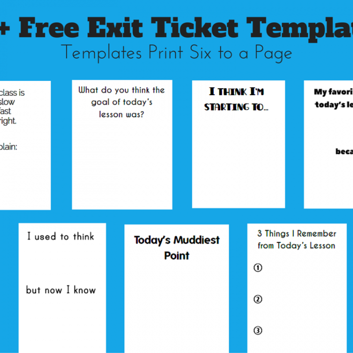 25+ Free Exit Ticket Templates | Math = Love