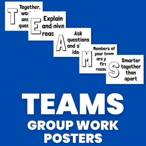 TEAMS Group Work Norm Posters from CPM | Math = Love