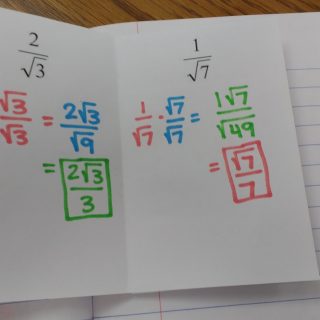 Simplifying Radicals Foldable | Math = Love