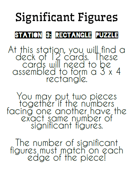 Significant Figures Stations Activities Math Love