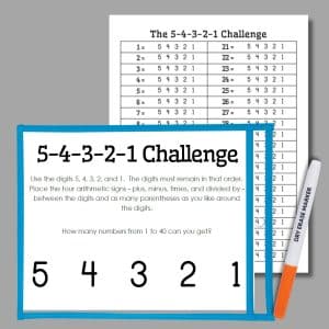 14 Free Printable Math Challenges to Enjoy (FREE PDF)