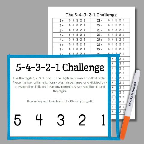 14 Free Printable Math Challenges to Enjoy (FREE PDF)