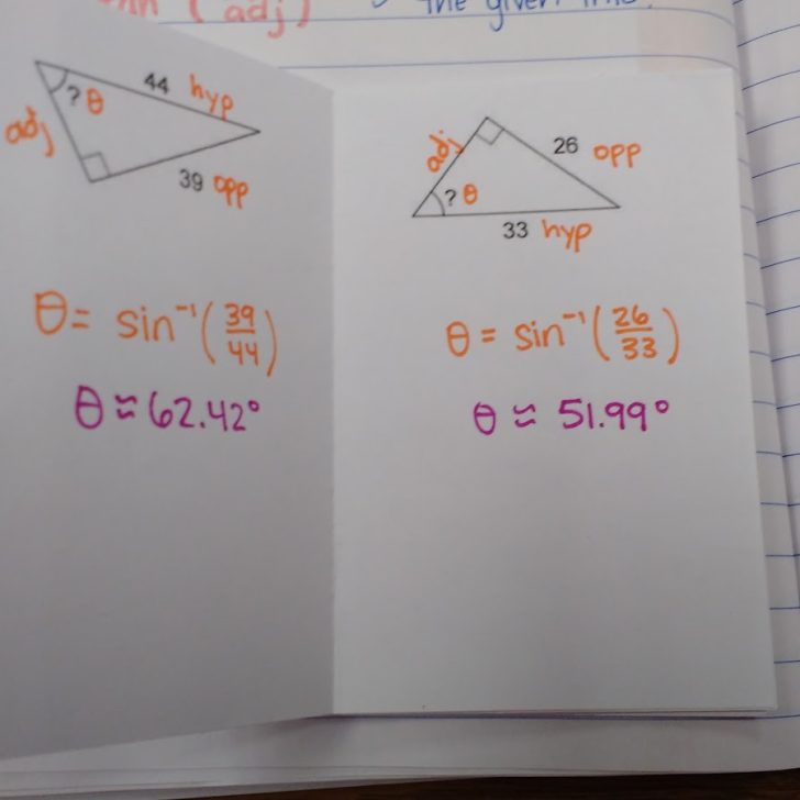 Right Triangle Trigonometry Math Love