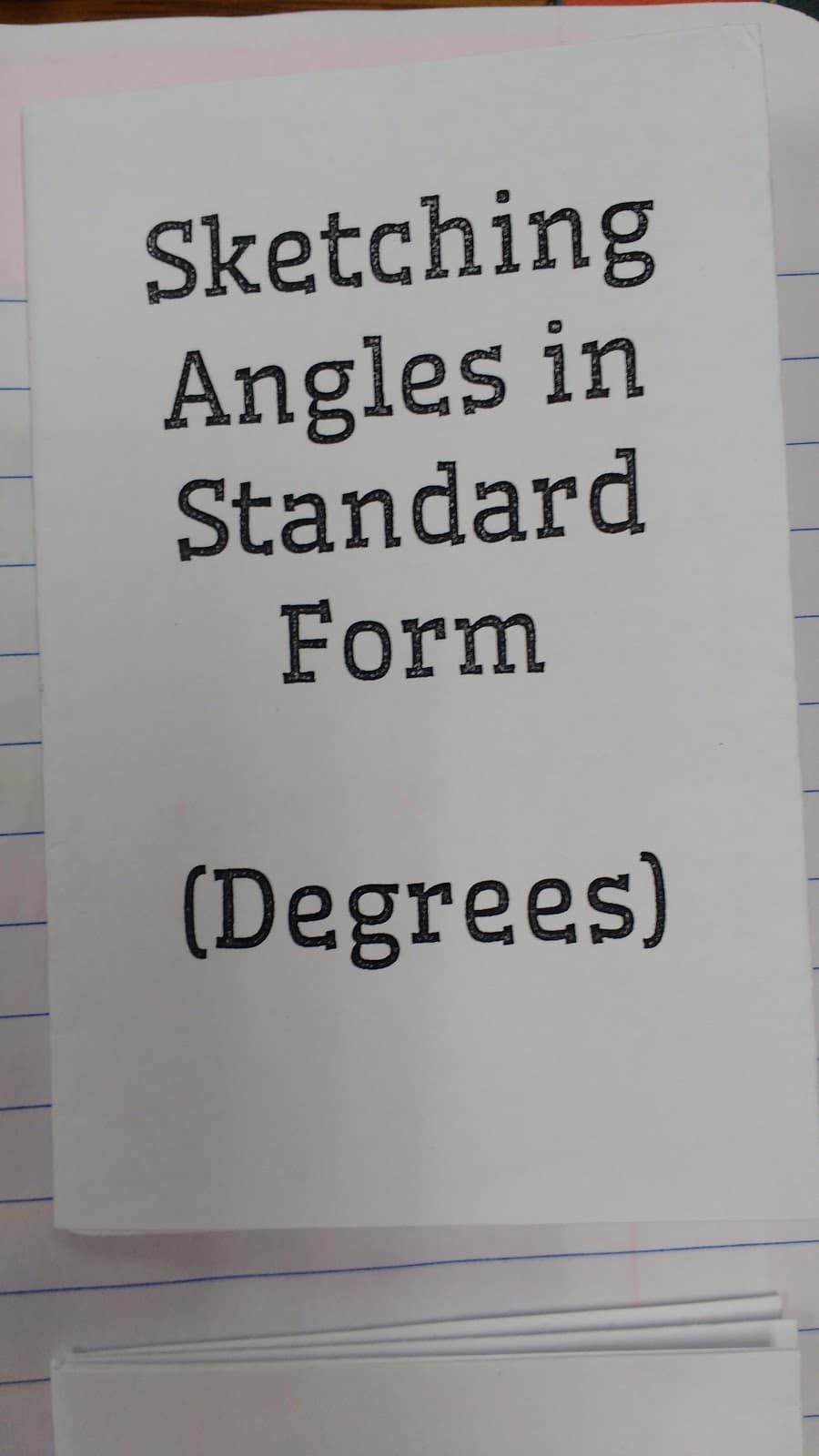 Sketching Angles in Standard Position Practice Books | Math = Love