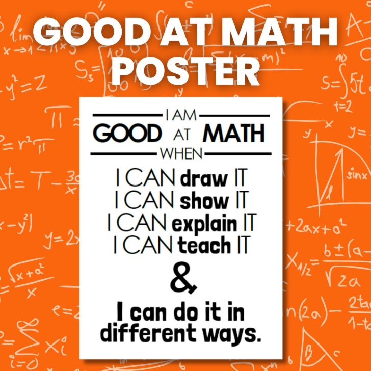 Good at Math Poster | Math = Love