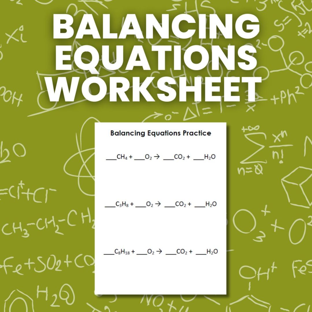 Writing and Balancing Chemical Equations Foldable | Math = Love