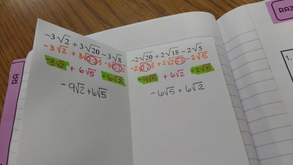 Multiplying Radicals Practice Book Foldable | Math = Love