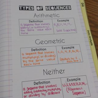 Sequences and Series Foldables | Math = Love