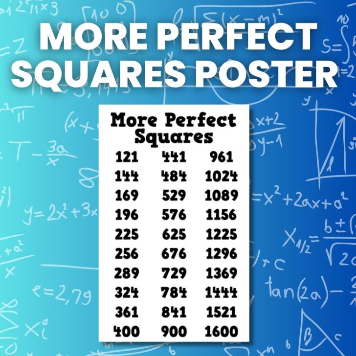 Perfect Squares and Perfect Cubes Posters | Math = Love