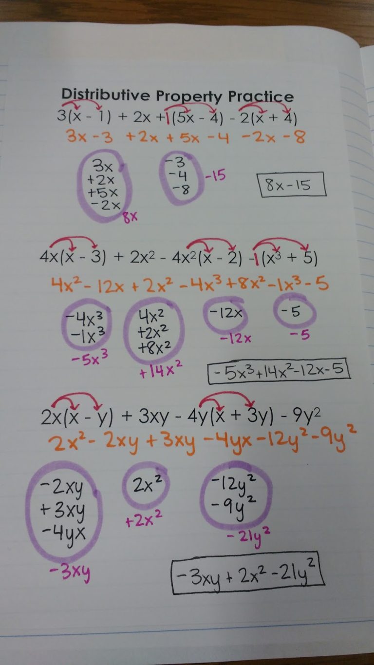 Distributive Property Foldable | Math = Love