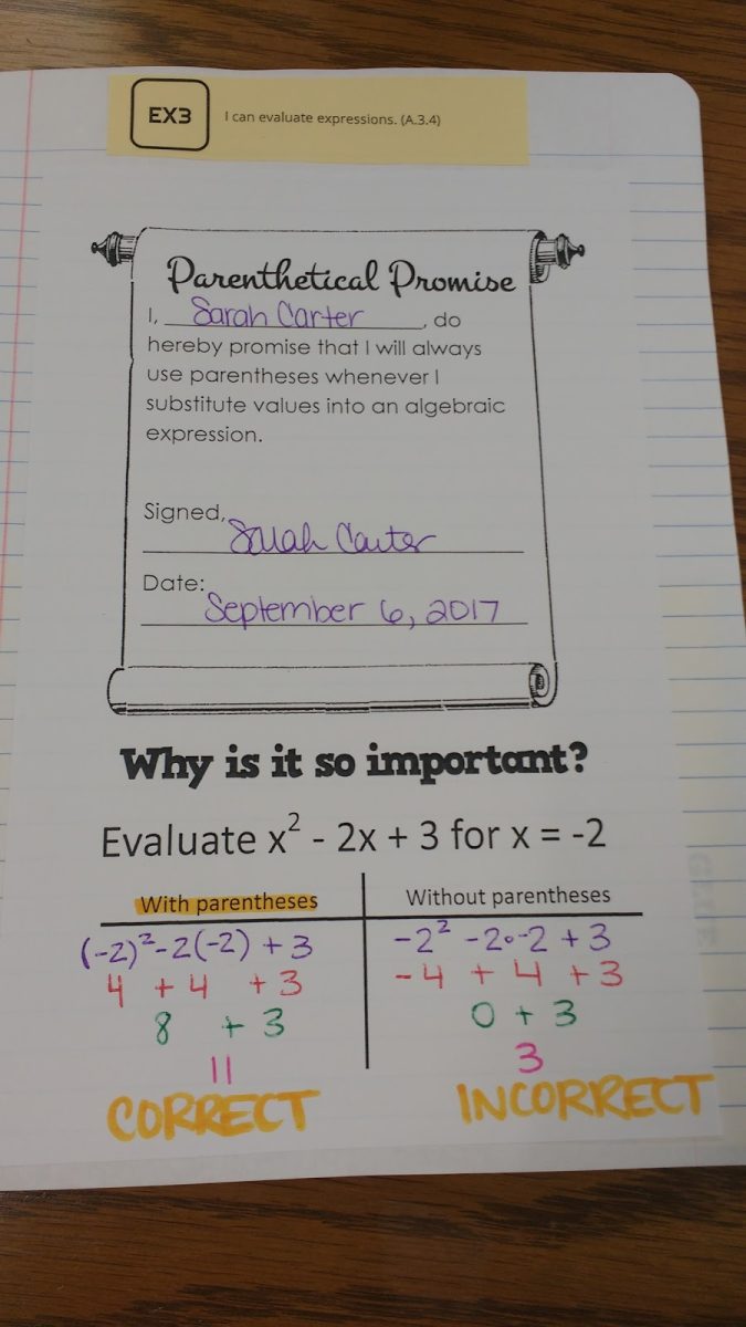 Evaluating Expressions Math Love