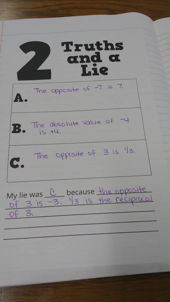 Two Truths and a Lie | Math = Love
