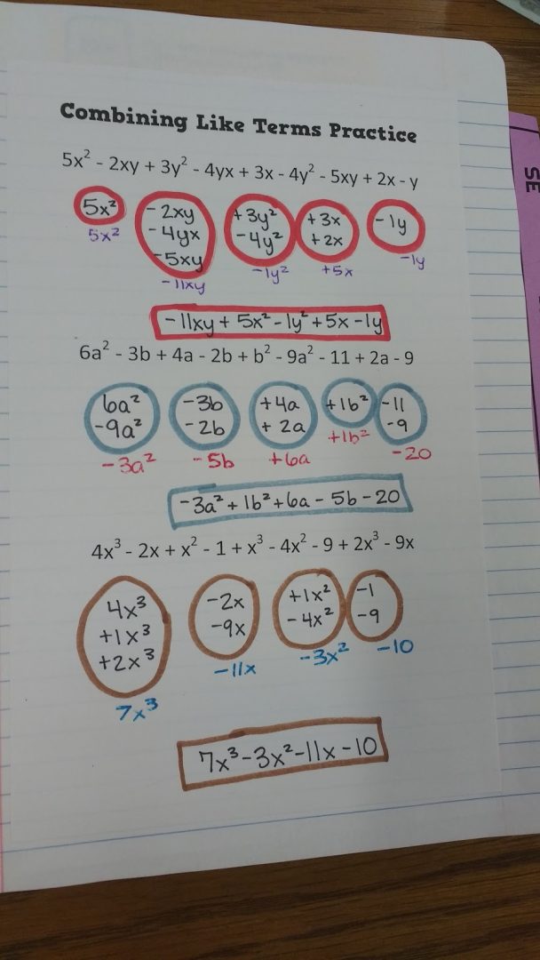 Two Truths and a Lie Combining Like Terms Activity | Math = Love