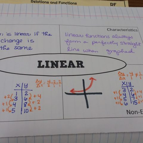 Linear vs Nonlinear Card Sort Activity from TPT | Math = Love