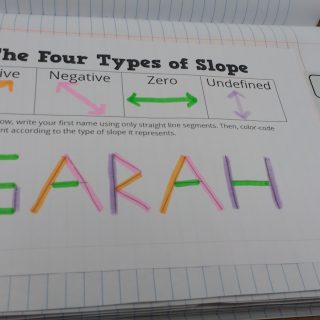 Four Types of Slope Name Art Activity | Math = Love