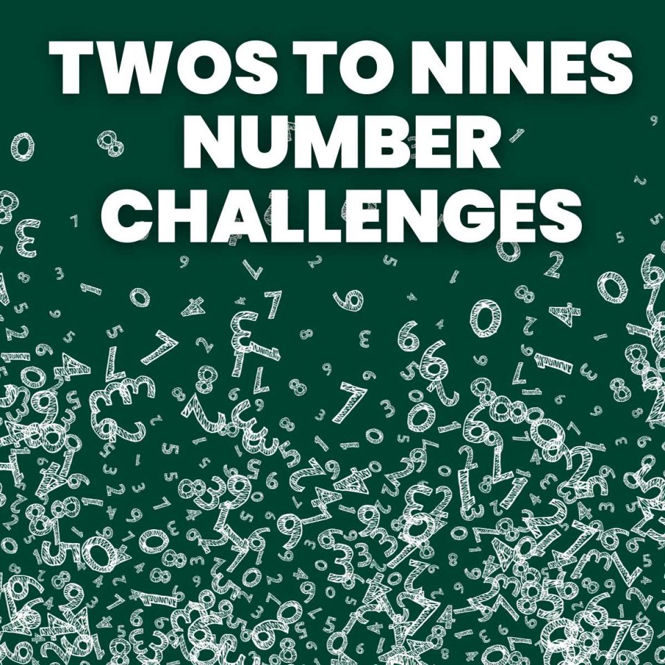 Twos to Nines Challenges | Math = Love