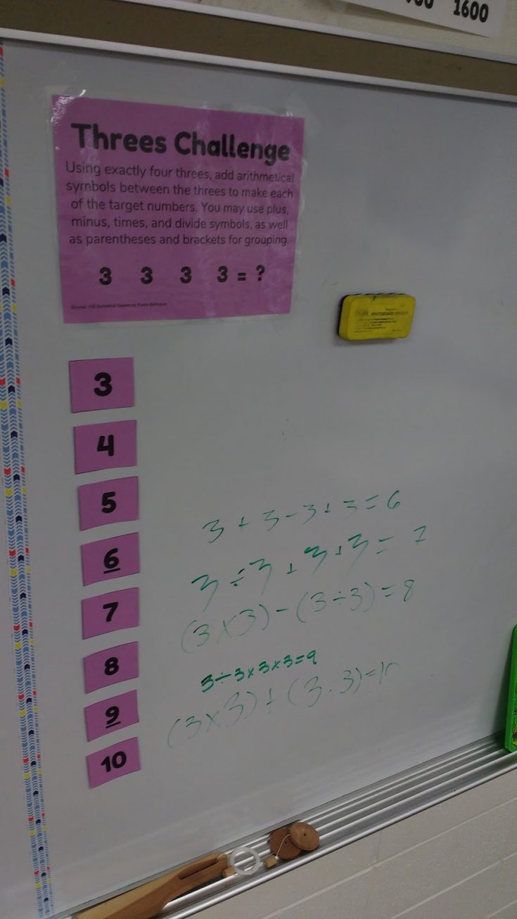 Threes Challenge | Math = Love
