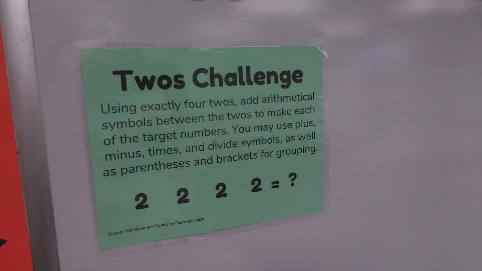 Twos to Nines Challenges | Math = Love