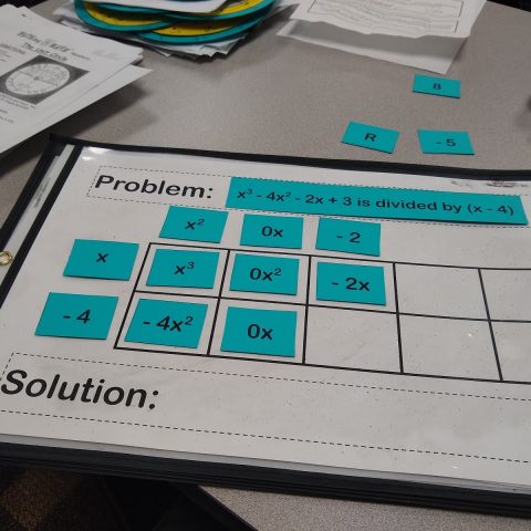 Dividing Polynomials Using the Box Method Foldable | Math = Love