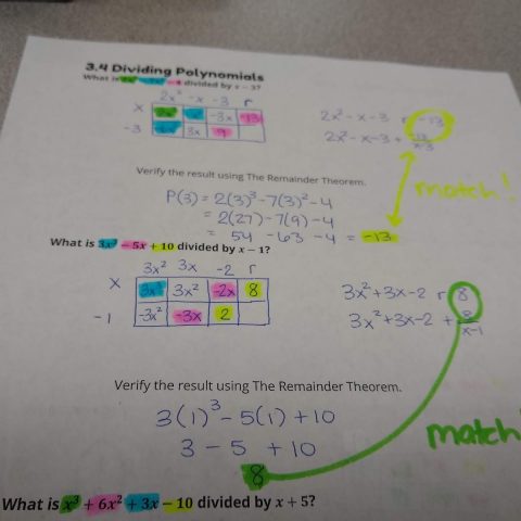 Multiplying Polynomials Using the Box Method Foldable | Math = Love