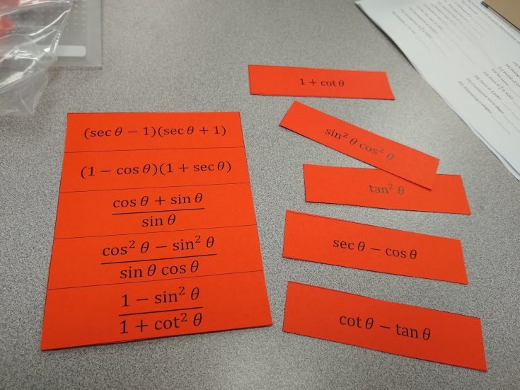 Trig Identities Matching Activity | Math = Love