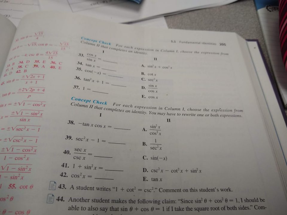 Trig Identities Matching Activity | Math = Love