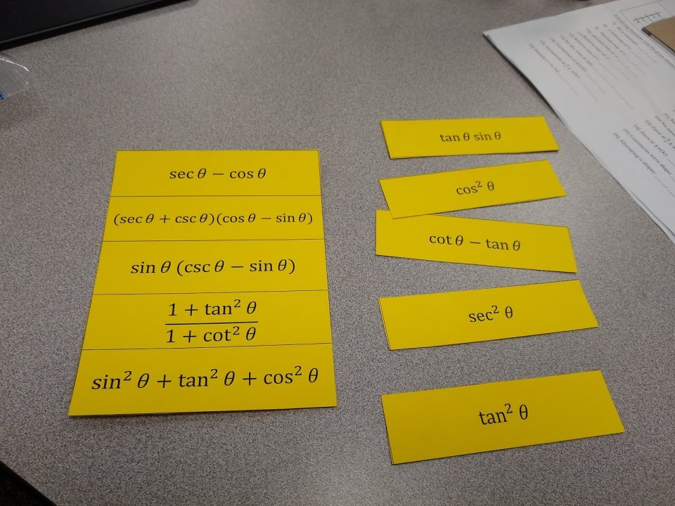Trig Identities Matching Activity | Math = Love