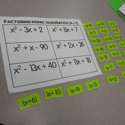 ZERO Game to Introduce Factoring Quadratics | Math = Love