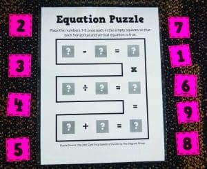 Equation Puzzle | Math = Love
