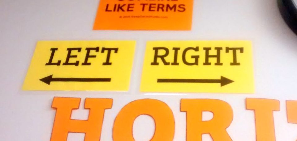 Left and Right Posters | Math = Love