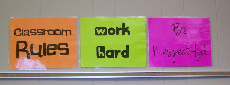 Classroom Rules Posters - Work Hard and Be Respectful | Math = Love