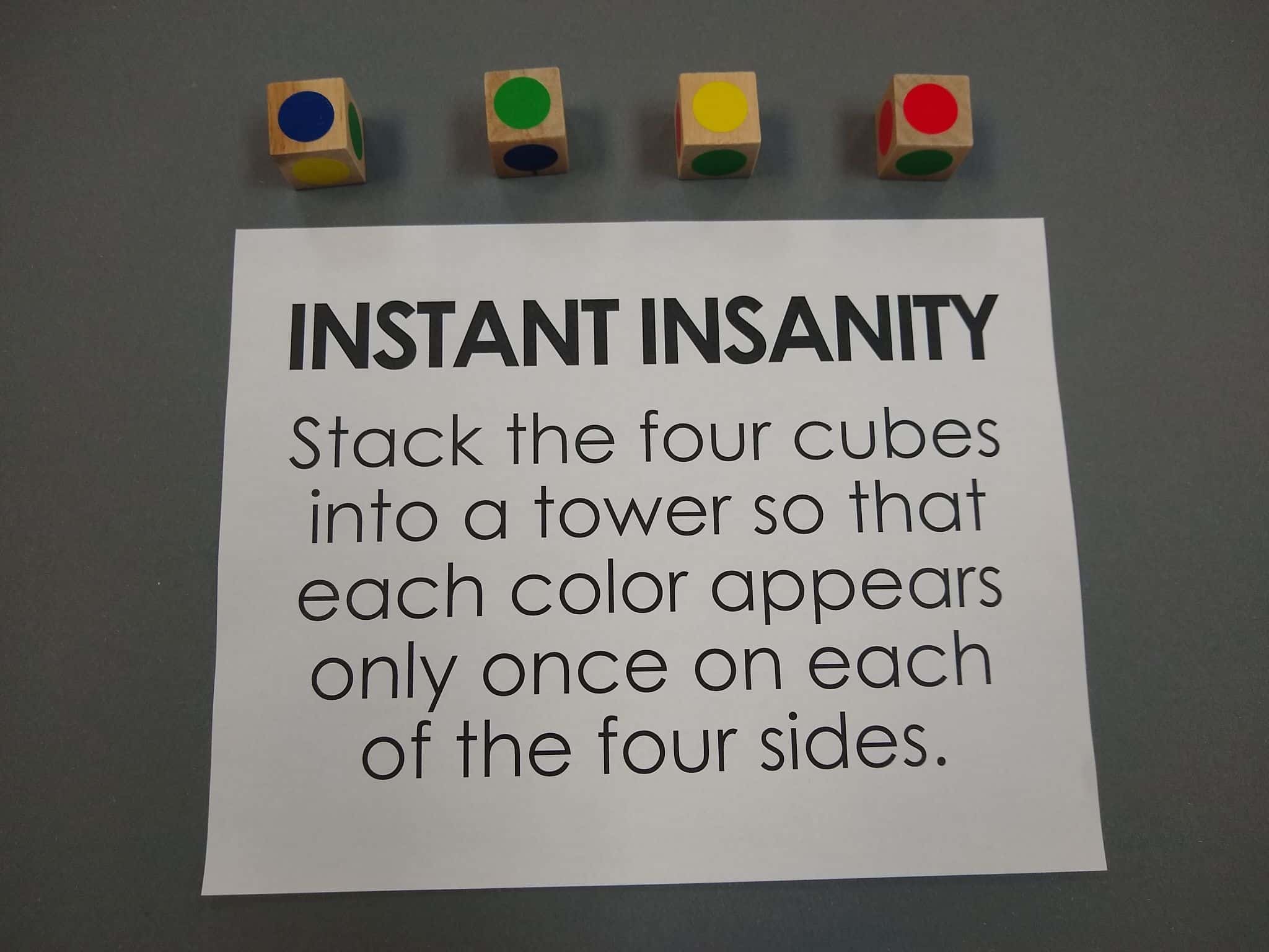 DIY Instant Insanity Puzzle | Math = Love