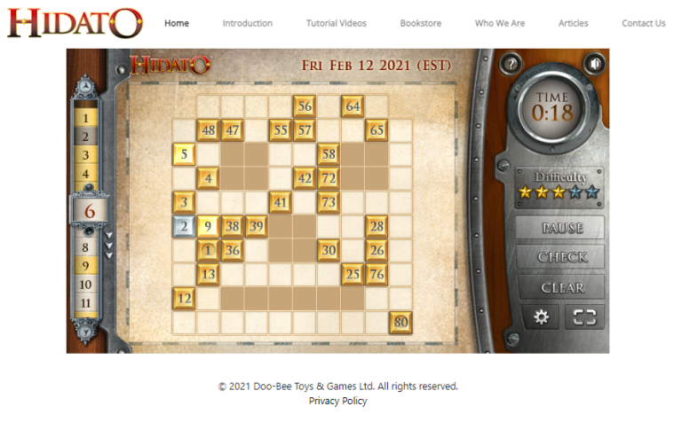 22 Free Printable Hidoku Puzzles (Free PDF Download)