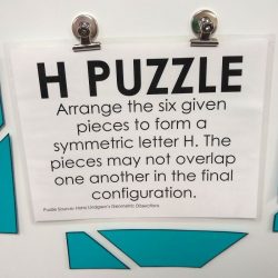 Letter H Puzzle with 6 Pieces (Free Printable PDF)