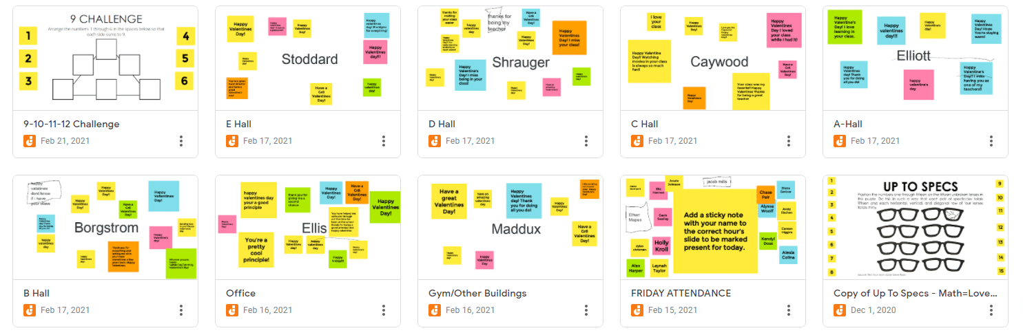 Valentine's Jamboard Activity | Math = Love