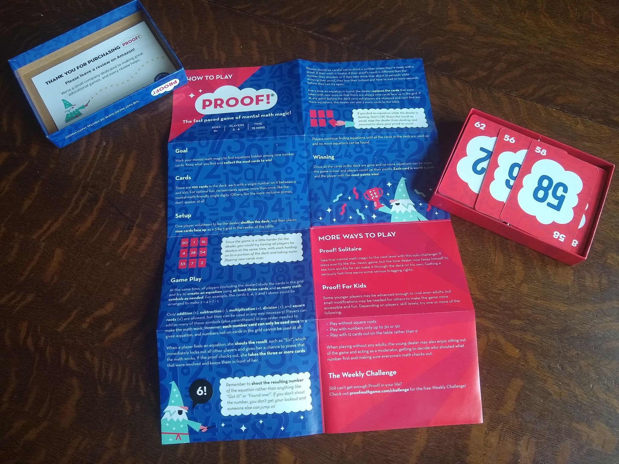 Proof! Math Game Review | Math = Love